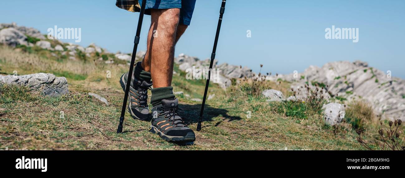Trekking man alone hi-res stock photography and images - Alamy
