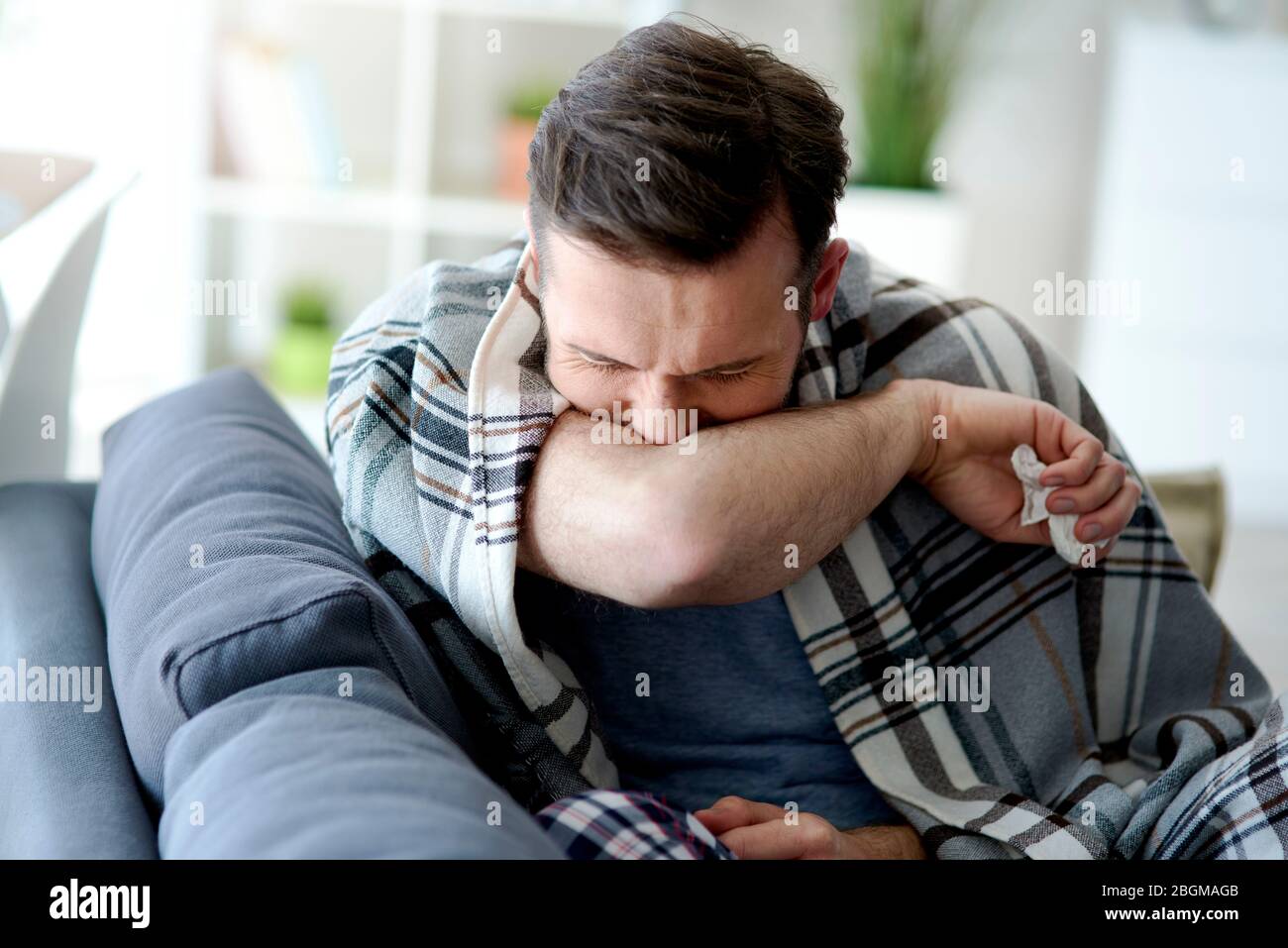 Cough elbow hi-res stock photography and images - Alamy
