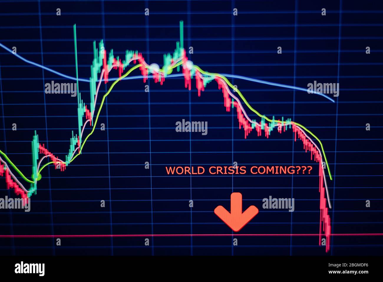 forex chart stocks falling down crash. Stock market price fall down ...