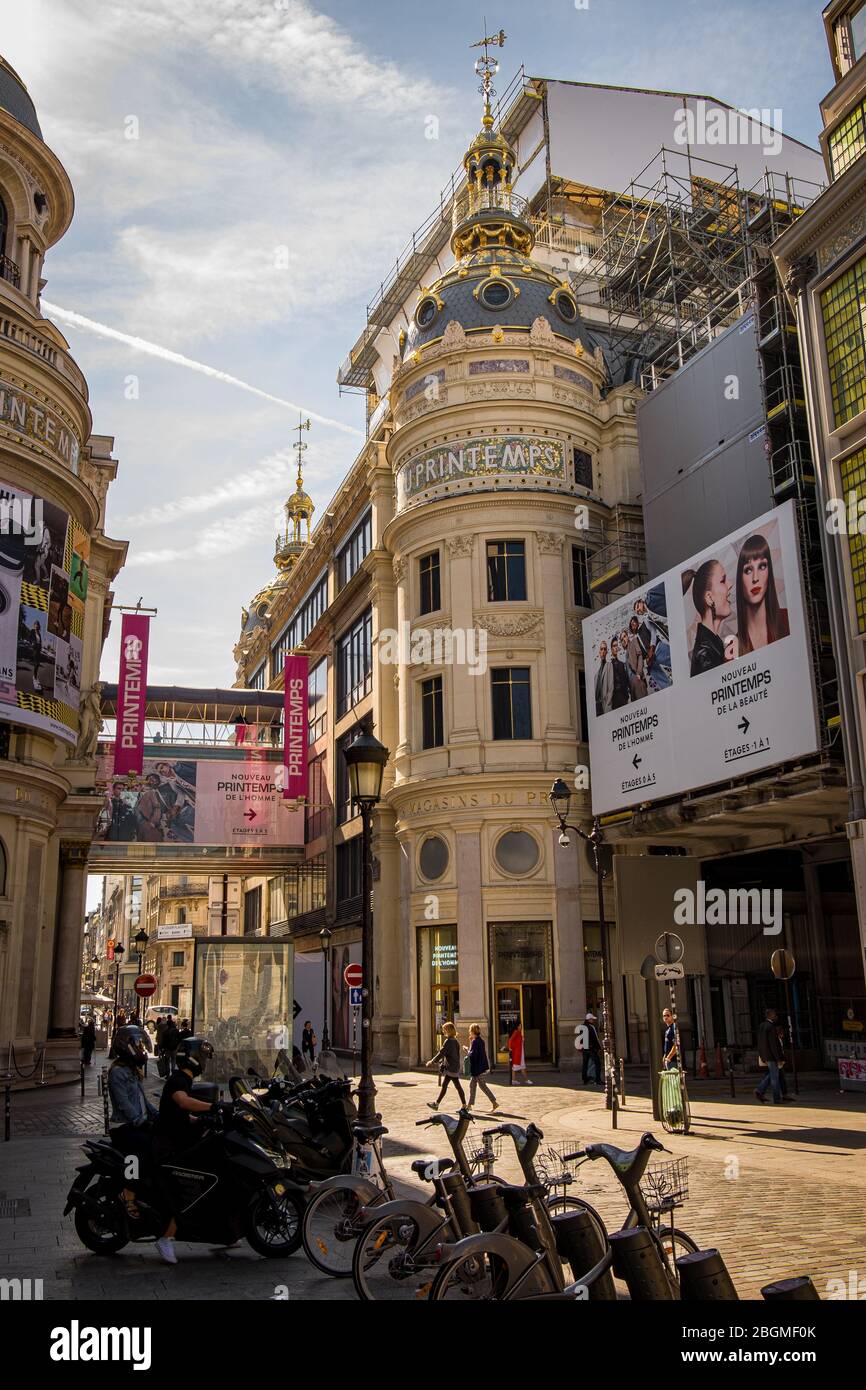 Street in Paris center, France Stock Photo - Alamy