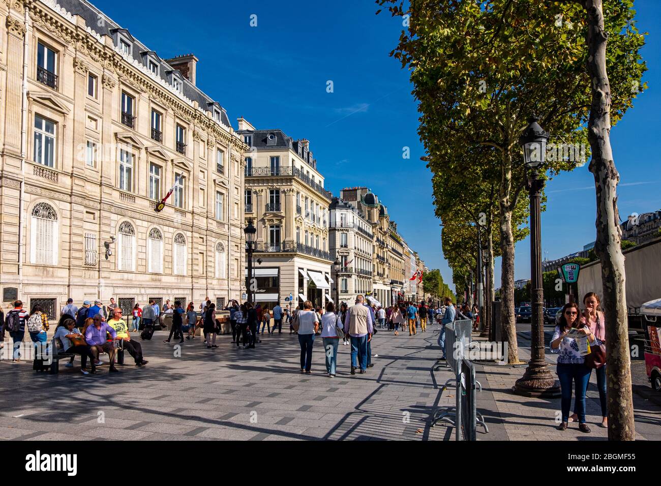 Street in Paris center, France Stock Photo - Alamy
