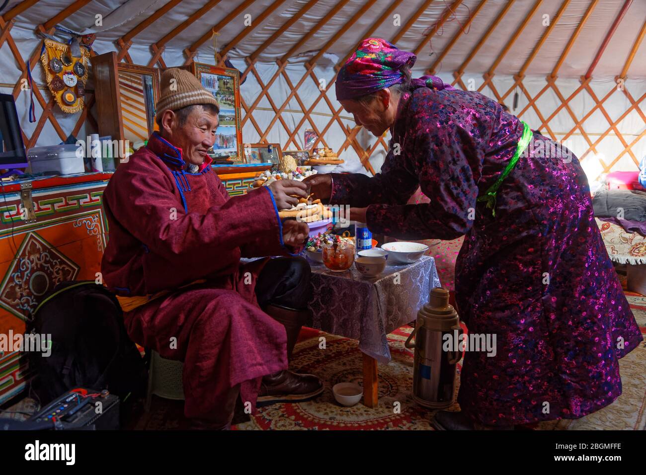 Mongolia yurt inside hi-res stock photography and images - Alamy