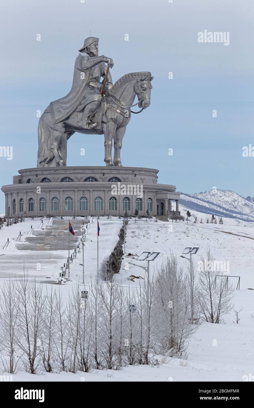TSONJIN BOLDOG, MONGOLIA, March 9, 2020 : The Genghis Khan Equestrian ...