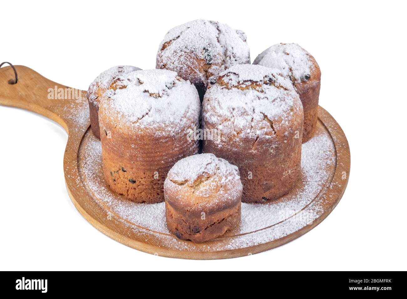 Homemade Easter cake, paska isolated on white background Stock Photo ...