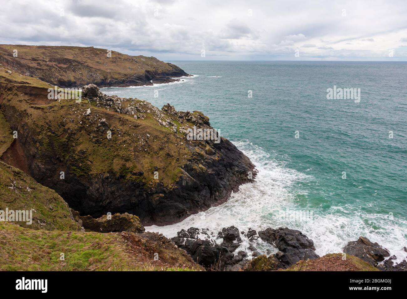 The north Cornish coast near the Botallack Mine, UNESCO World Heritage ...