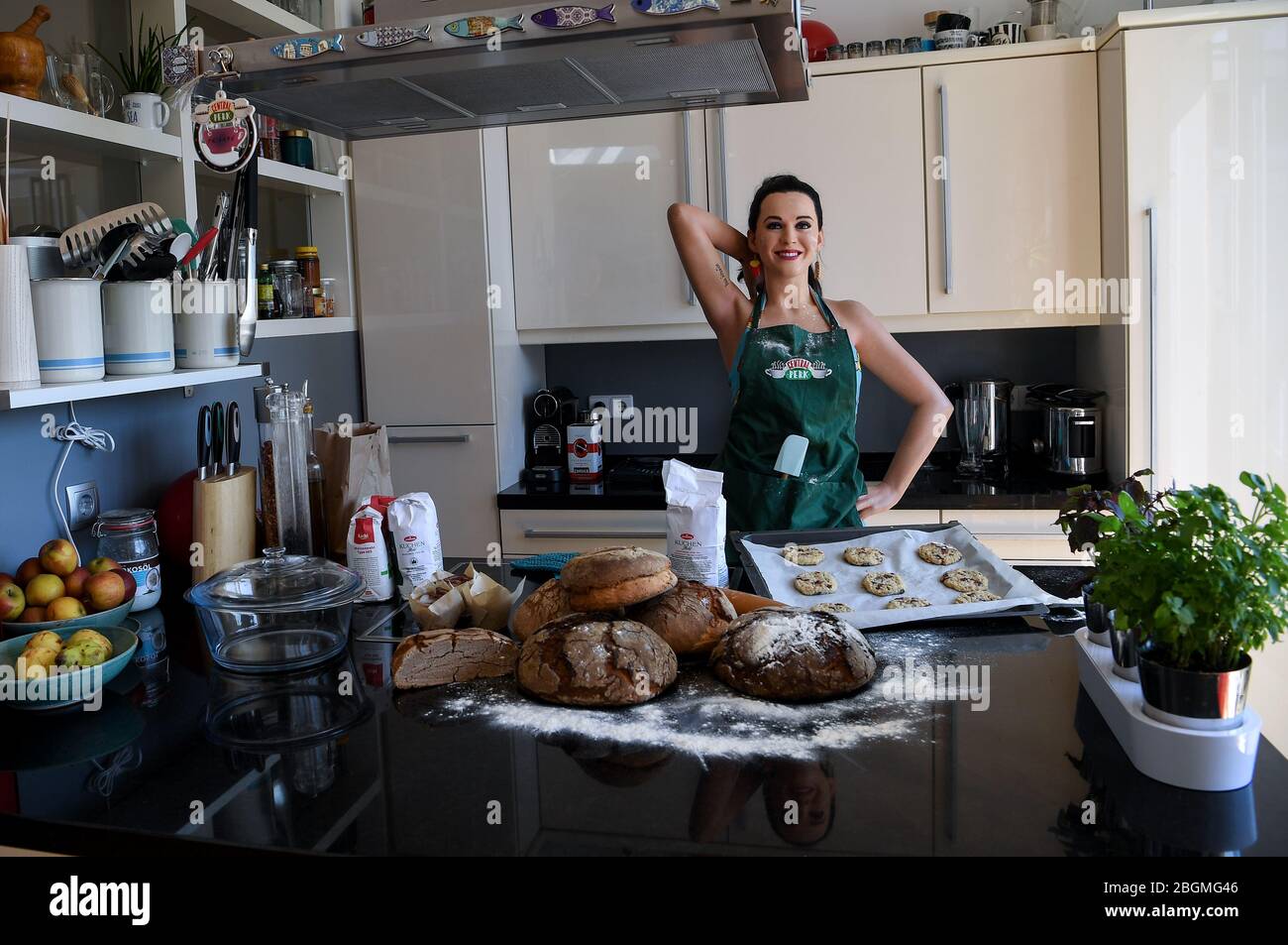 Berlin, Germany. 21st Apr, 2020. The wax figure of the singer Katy ...
