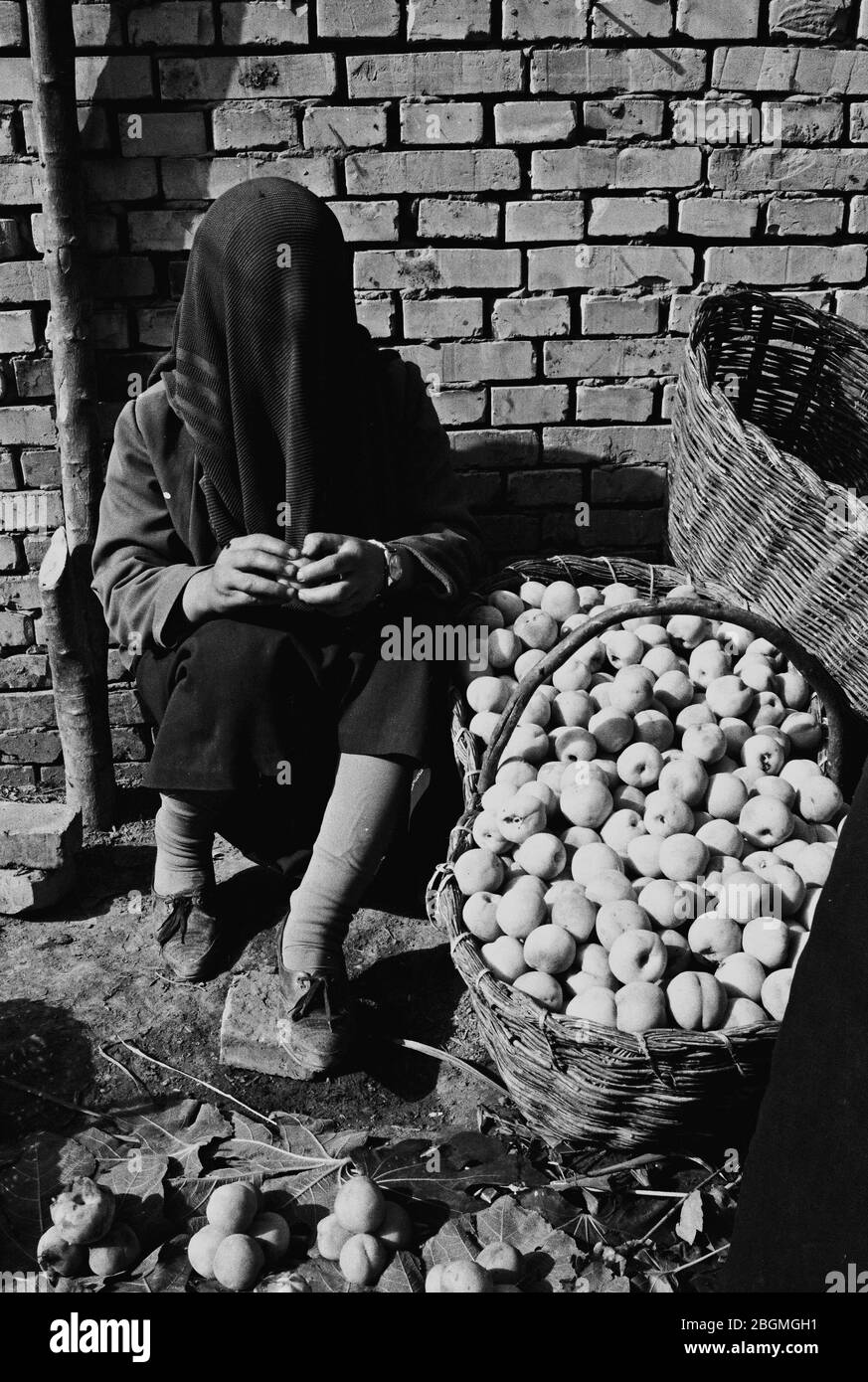 Uighur women with headscarves in Kashgar Xinjiang 1990 Stock Photo - Alamy