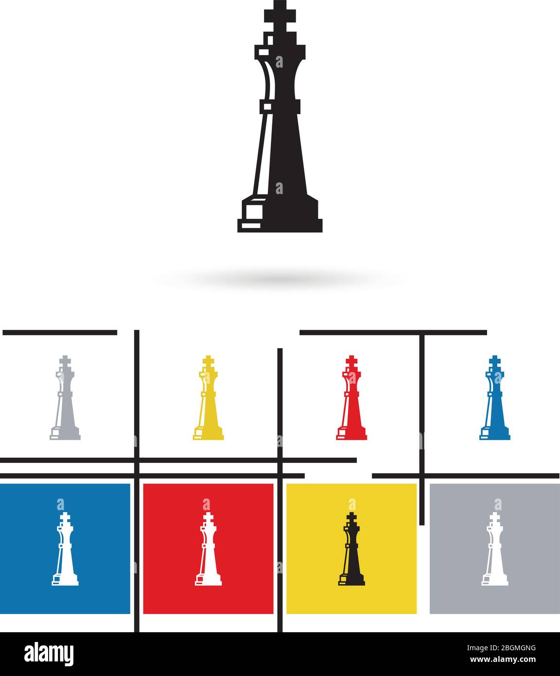 Chess queen icon or chess queen sign. Vector chess queen pictogram or ...