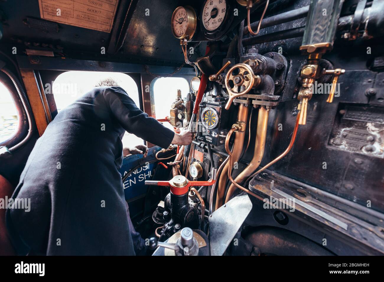 Controls inside cab steam locomotive hi-res stock photography and ...