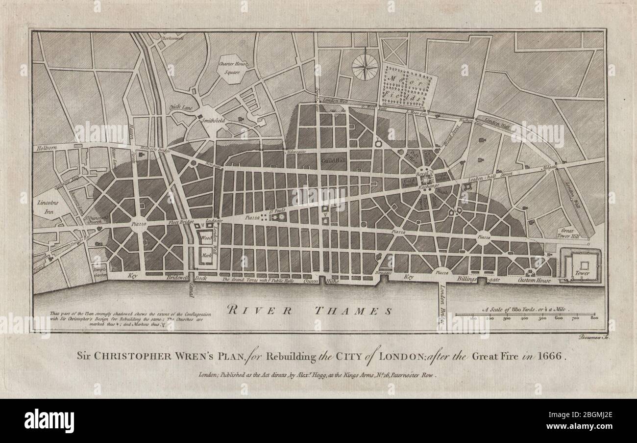 Sir Christopher Wren's plan to rebuild the City of London. THORNTON ...