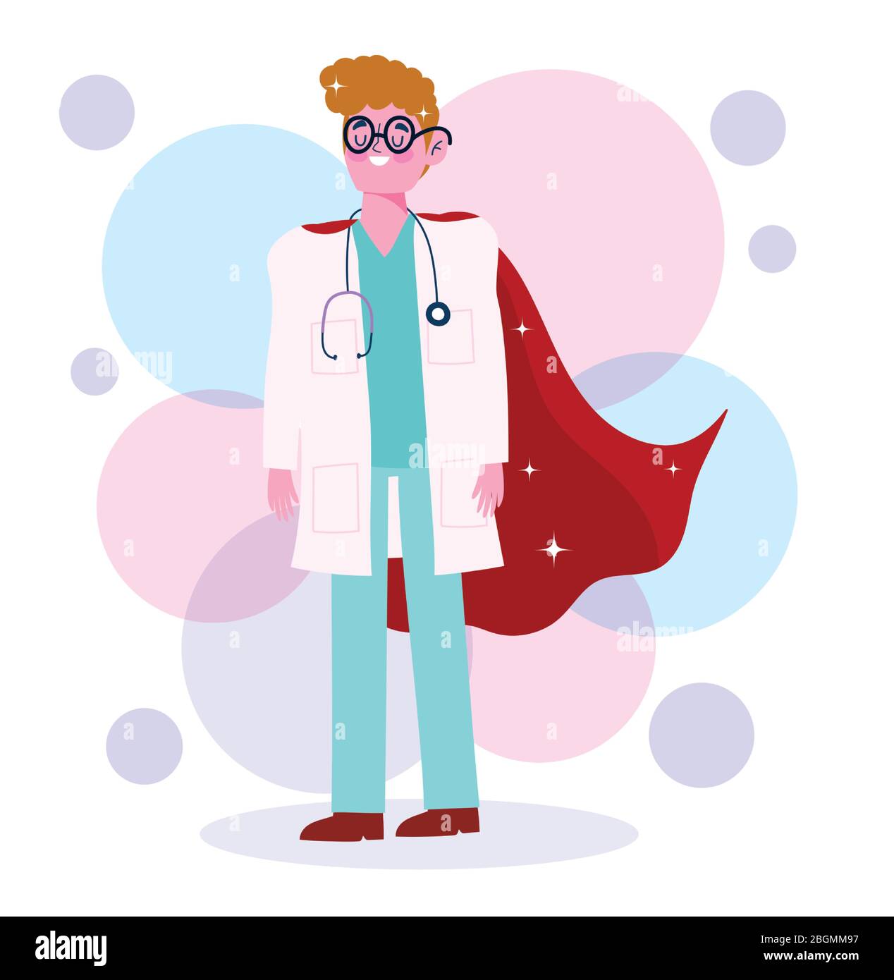 doctor hero, character medical staff professional cartoon vector ...