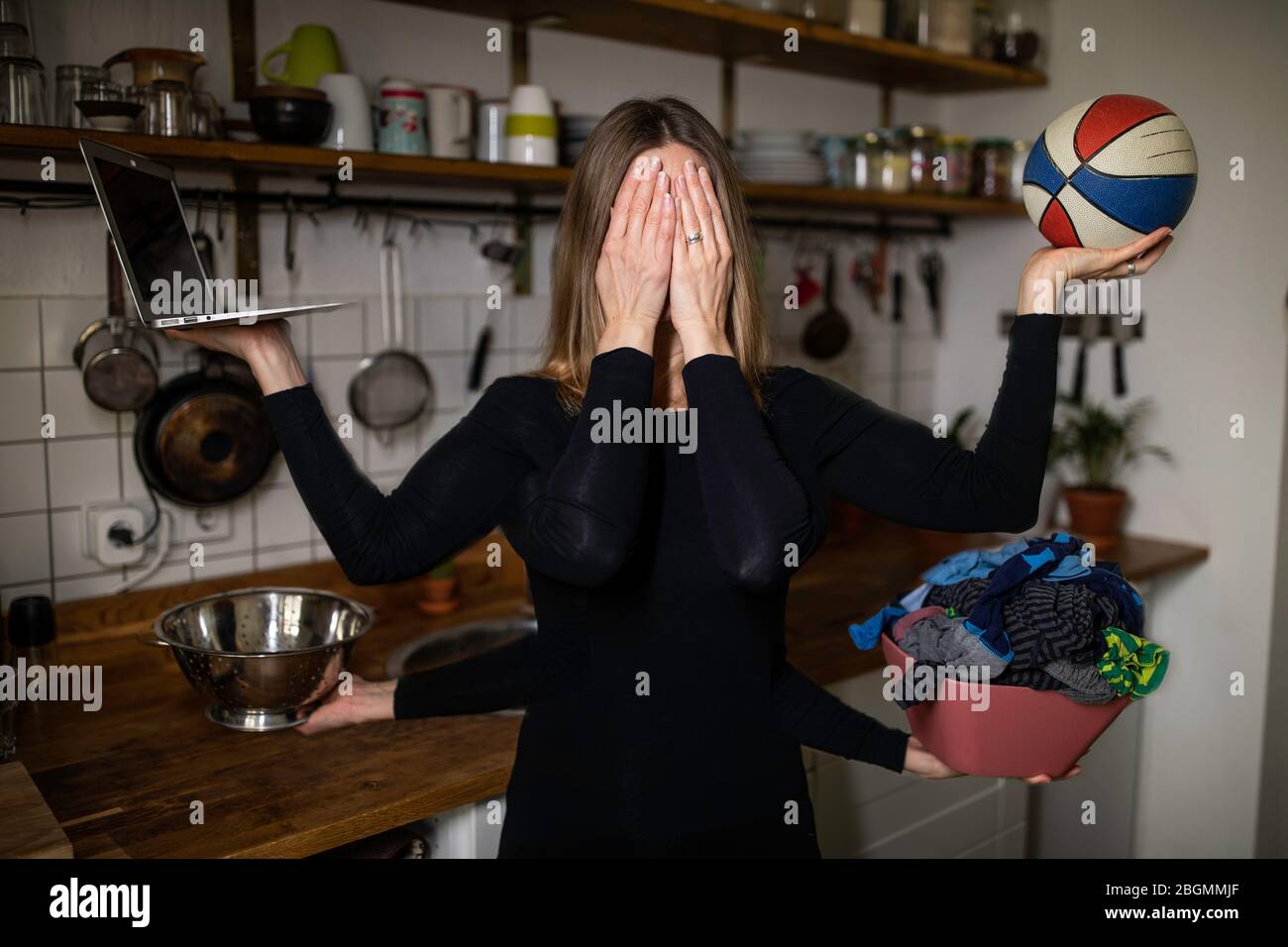 Mother doing everything hi-res stock photography and images - Alamy