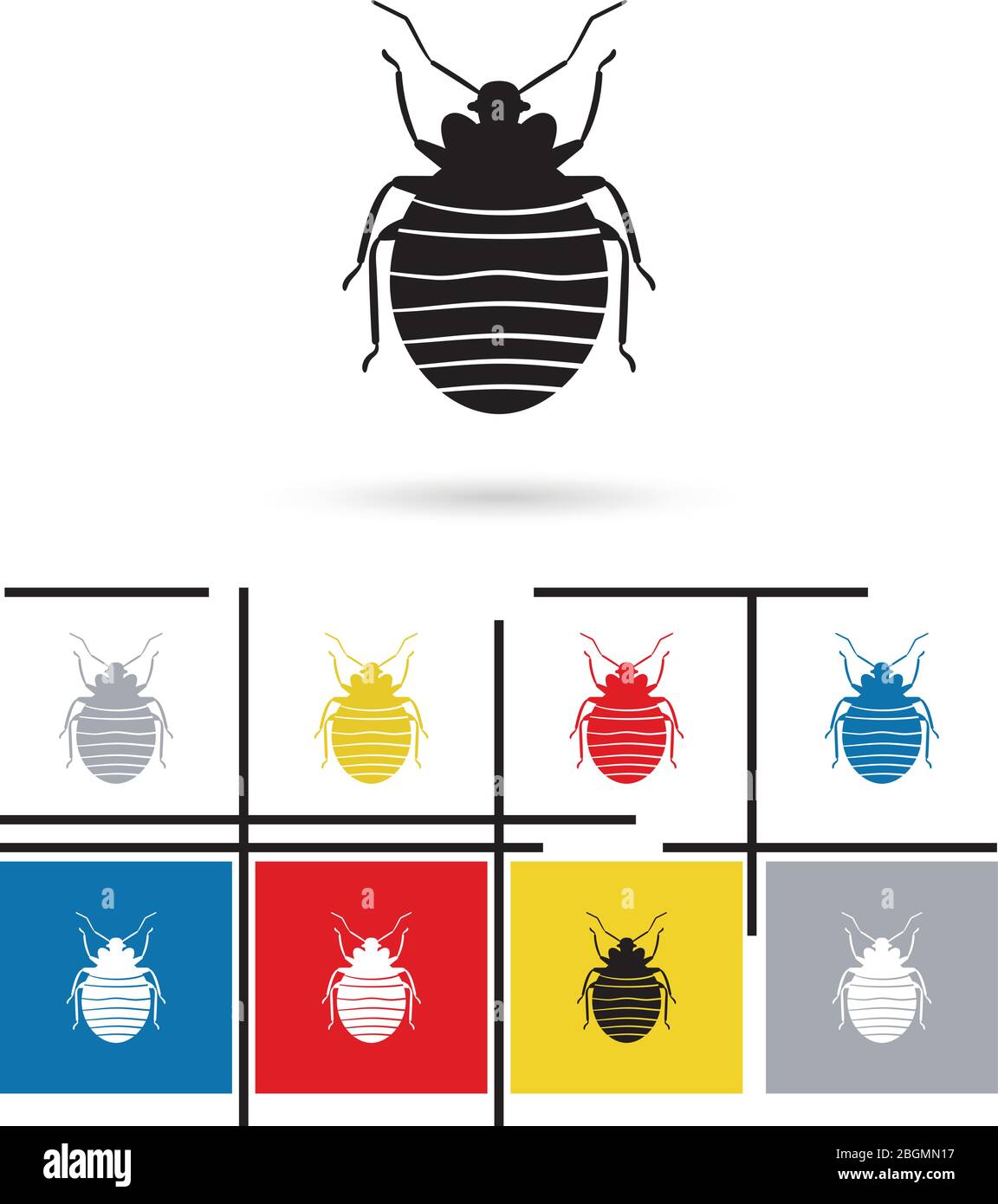 Bug icon or bug sign. Vector bug pictogram or bug symbol Stock Vector ...