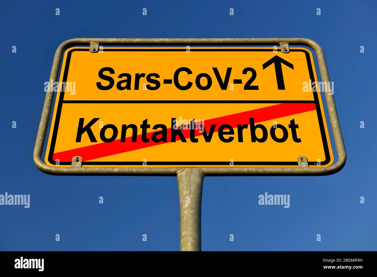 Digital Composing, symbolic image, place-name sign, lifting or easing ...