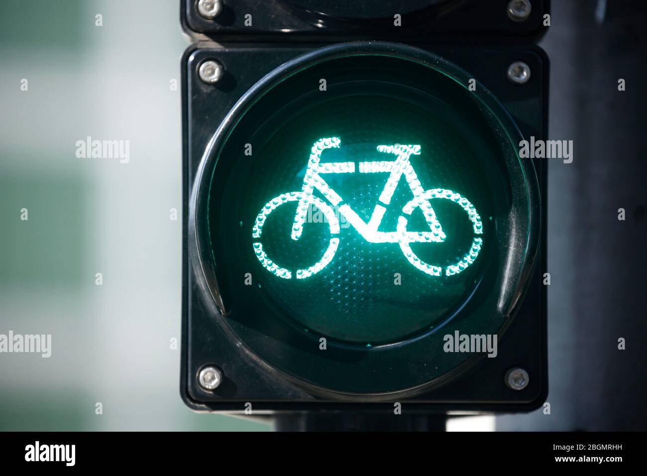 Green traffic lights, symbol for bicycles, Germany Stock Photo - Alamy
