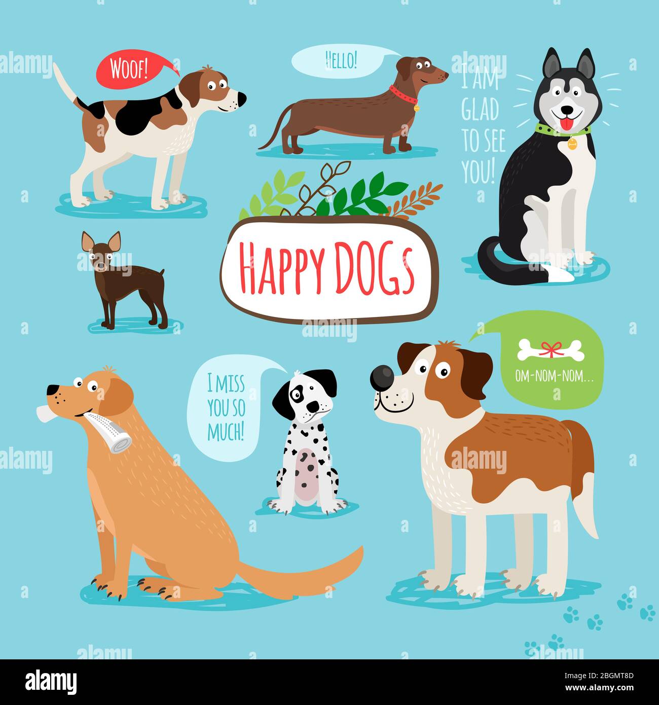 Drawn dogs Stock Vector Images - Alamy