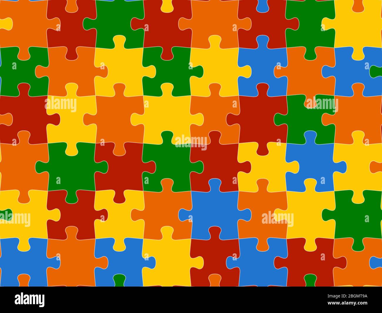 Colorful seamless piece puzzle presentation jigsaw background pattern ...