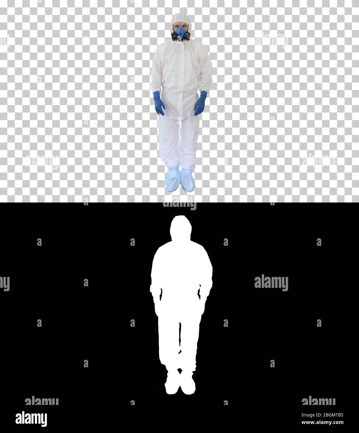 Doctor wearing protective hazard suit showing ok sign and thumb Stock ...