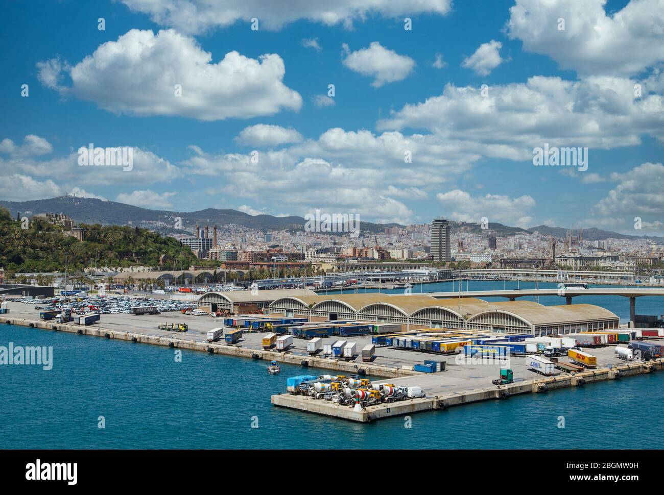 Barcelona from the Sea Stock Photo - Alamy