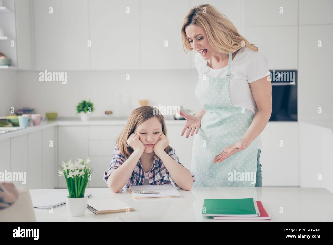 Angry mother homework hi-res stock photography and images - Alamy