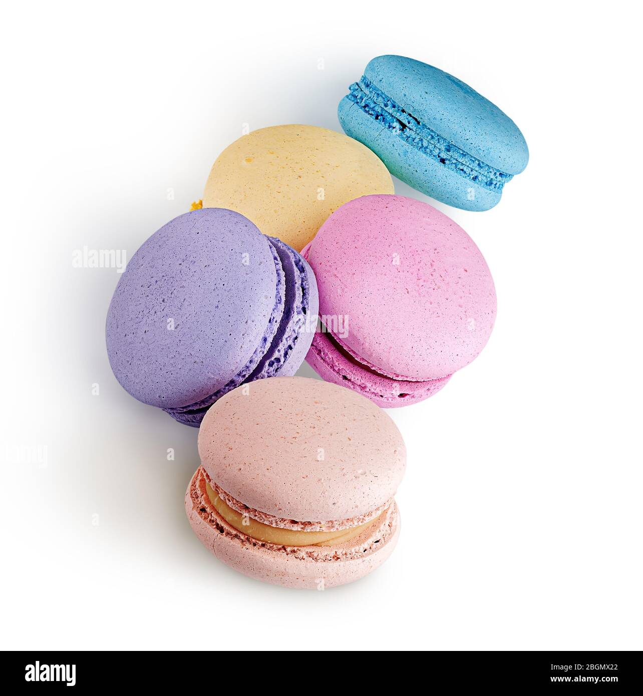 French dessert yellow macaroons Cut Out Stock Images & Pictures - Alamy