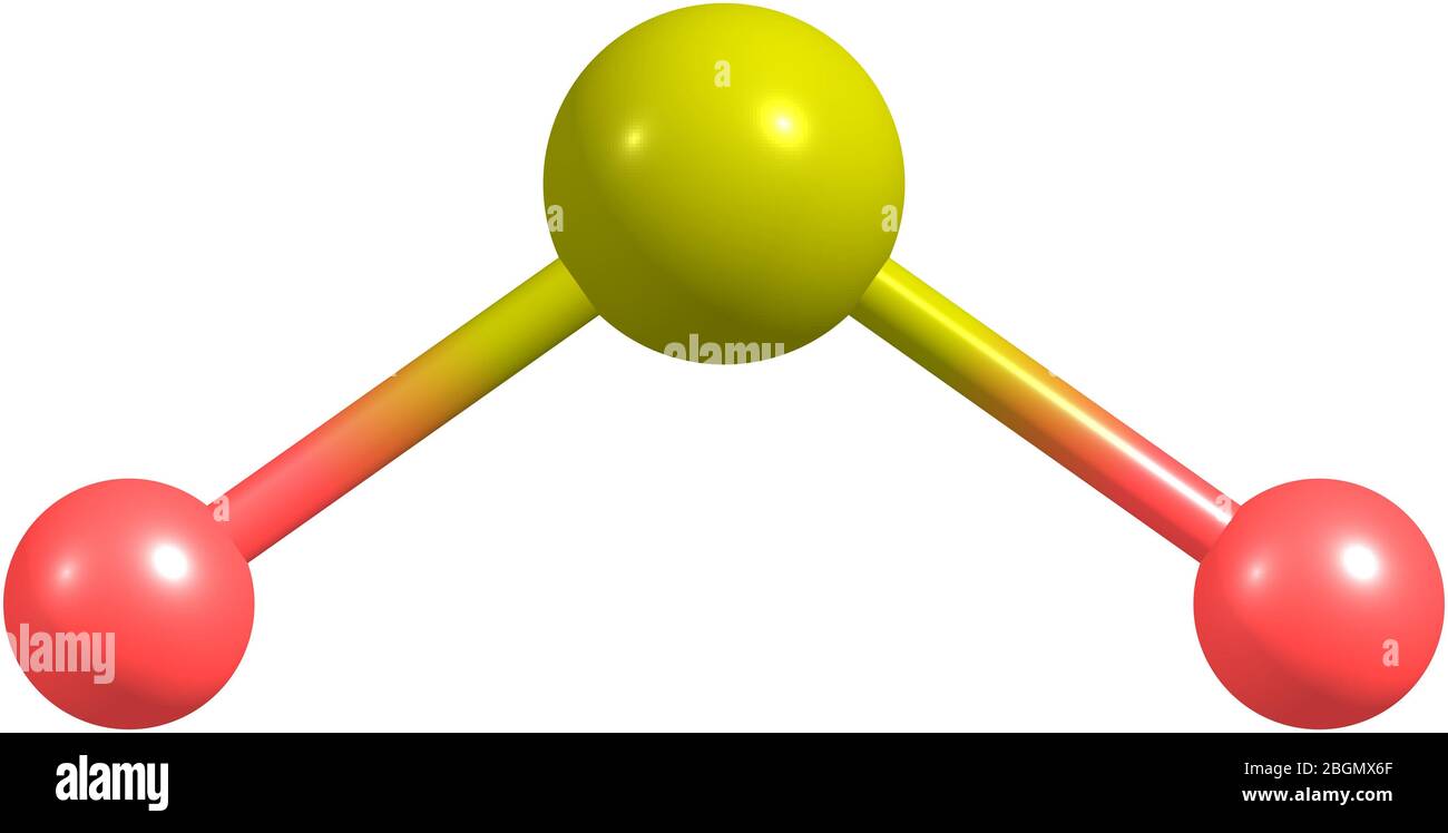 Sulphur dioxide molecule model hi-res stock photography and images - Alamy
