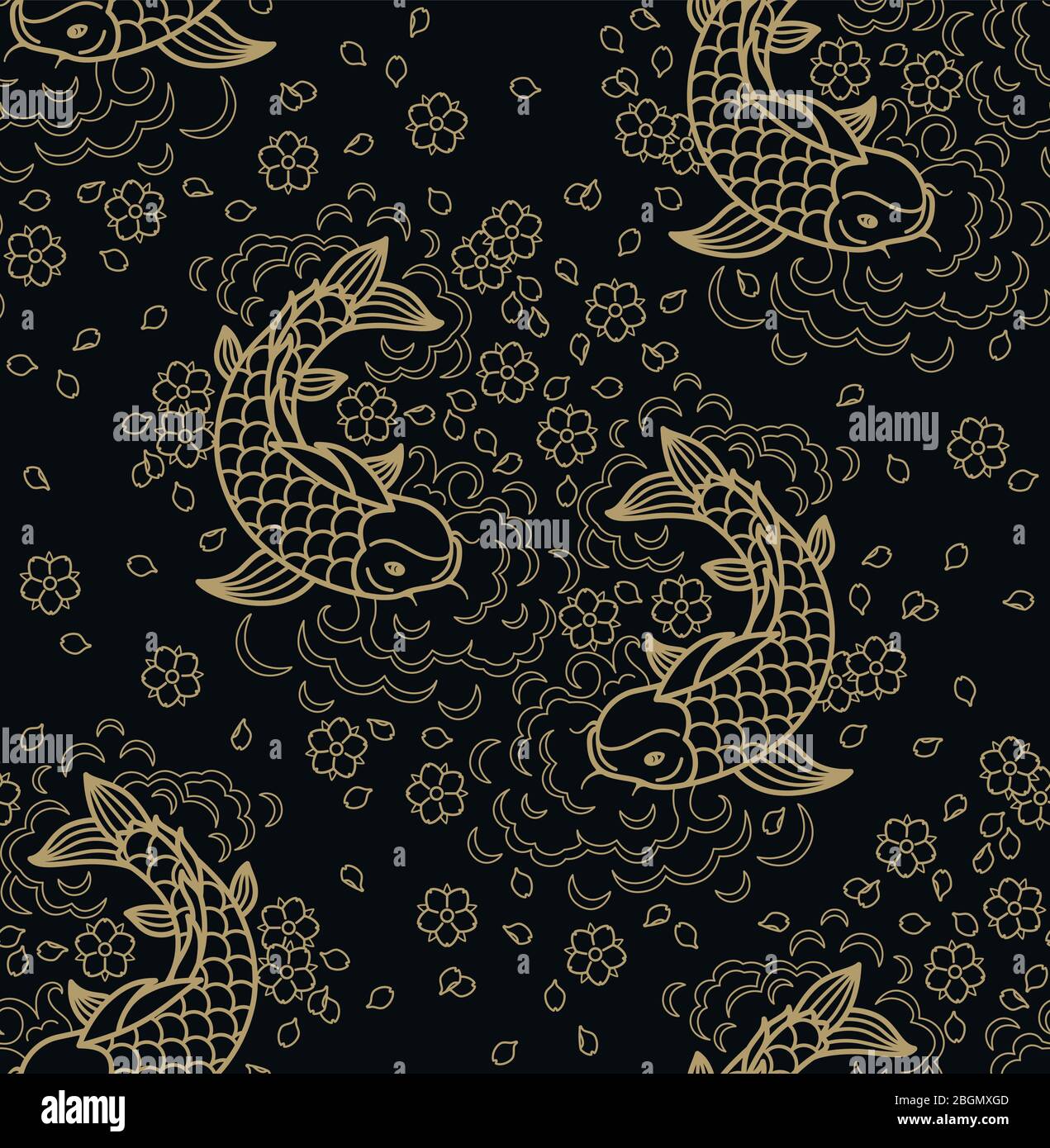 Koi mermaid Stock Vector Images - Alamy