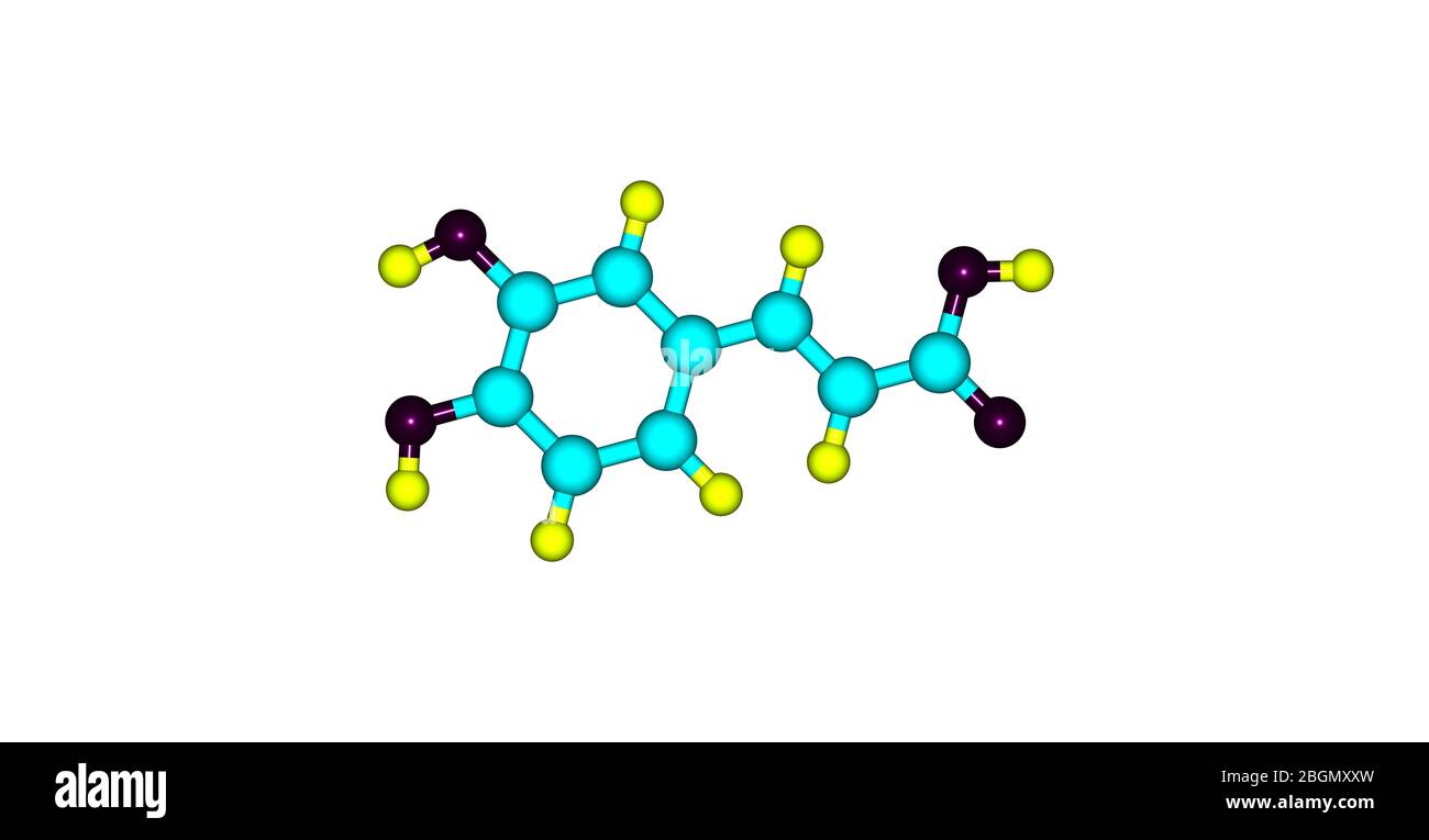 Caffeic acid molecular model hi-res stock photography and images - Alamy