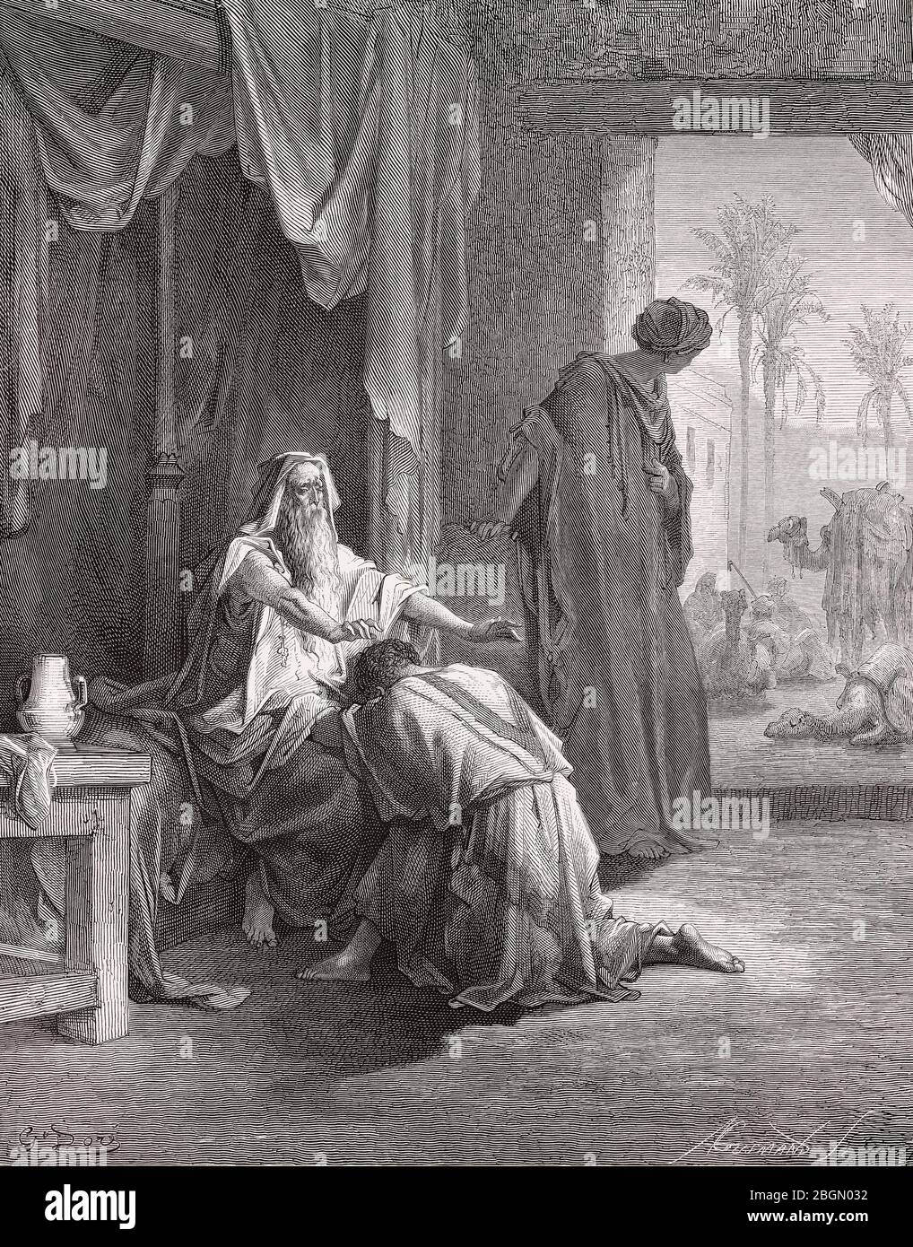 God blesses jacob hi-res stock photography and images - Alamy