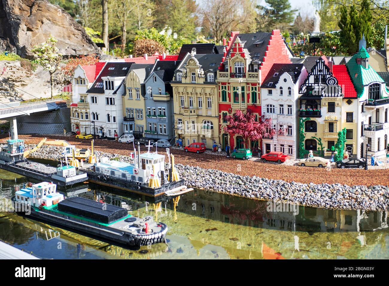 Billund, Denmark - 25 April 2014: Legoland Billund Resort. Famous ...