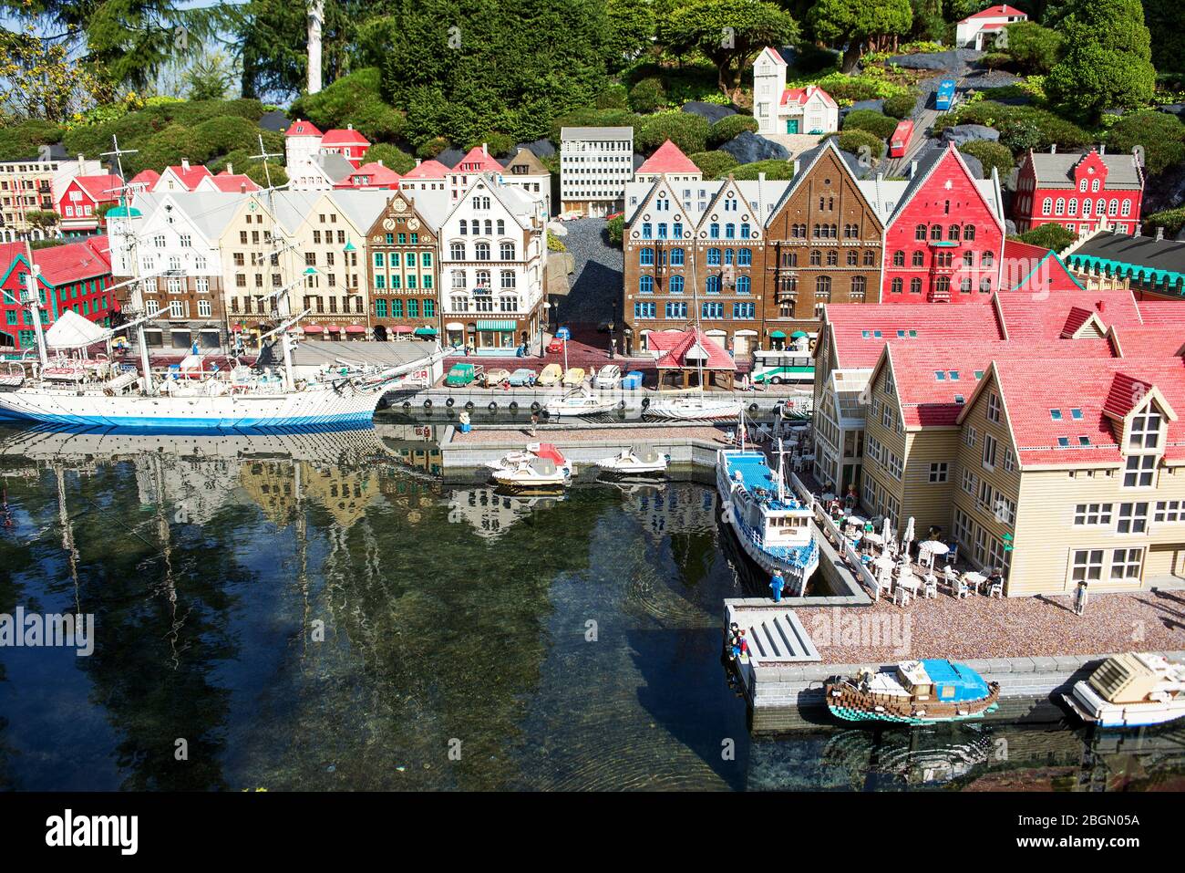 Billund, Denmark - 25 April 2014: Legoland Billund Resort. Famous ...