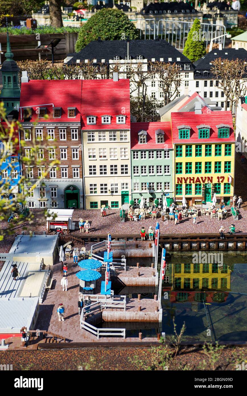 Billund, Denmark - 25 April 2014: Legoland Billund Resort. Famous ...