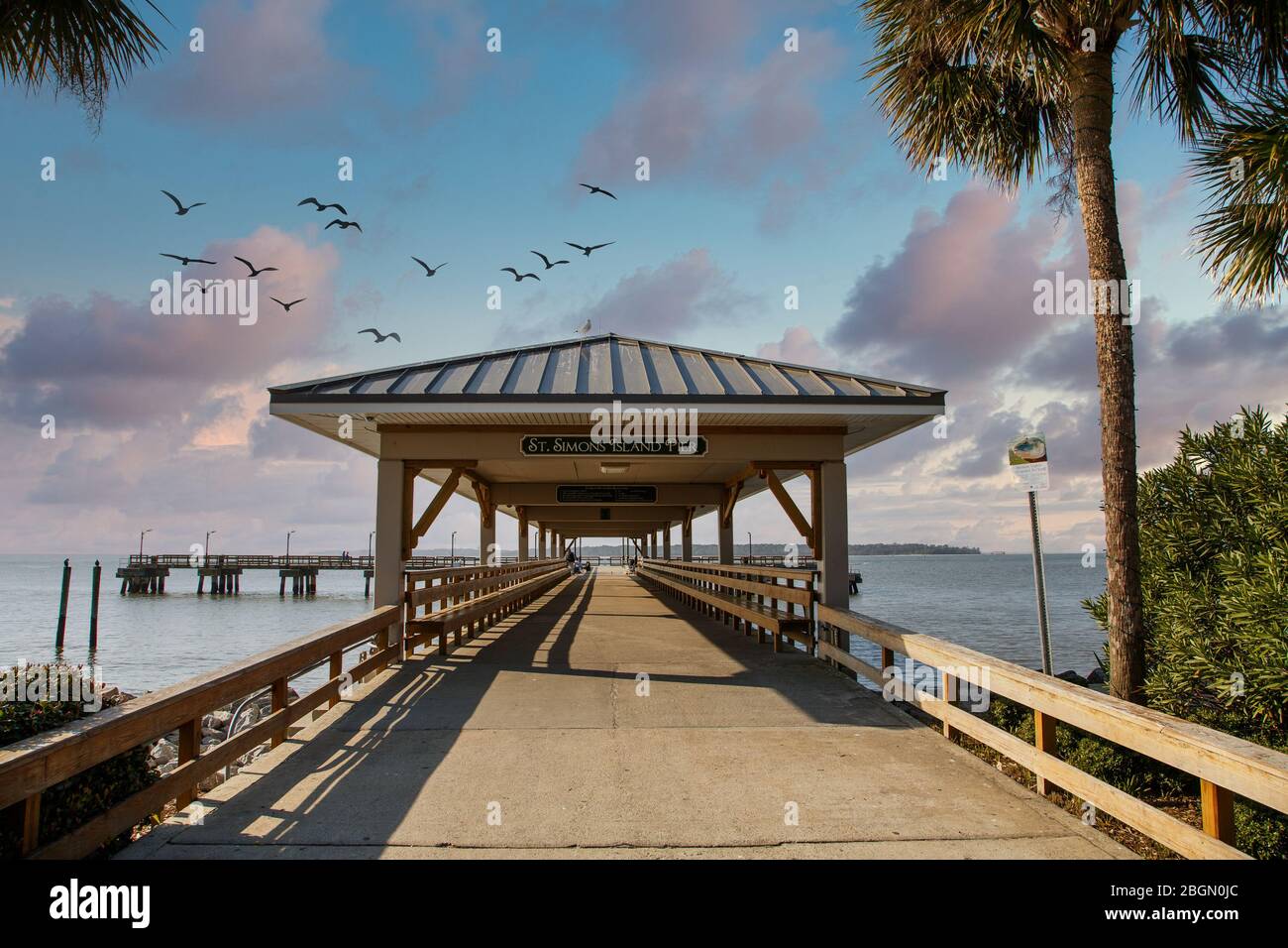 St Simons Island Pier Stock Photo - Alamy