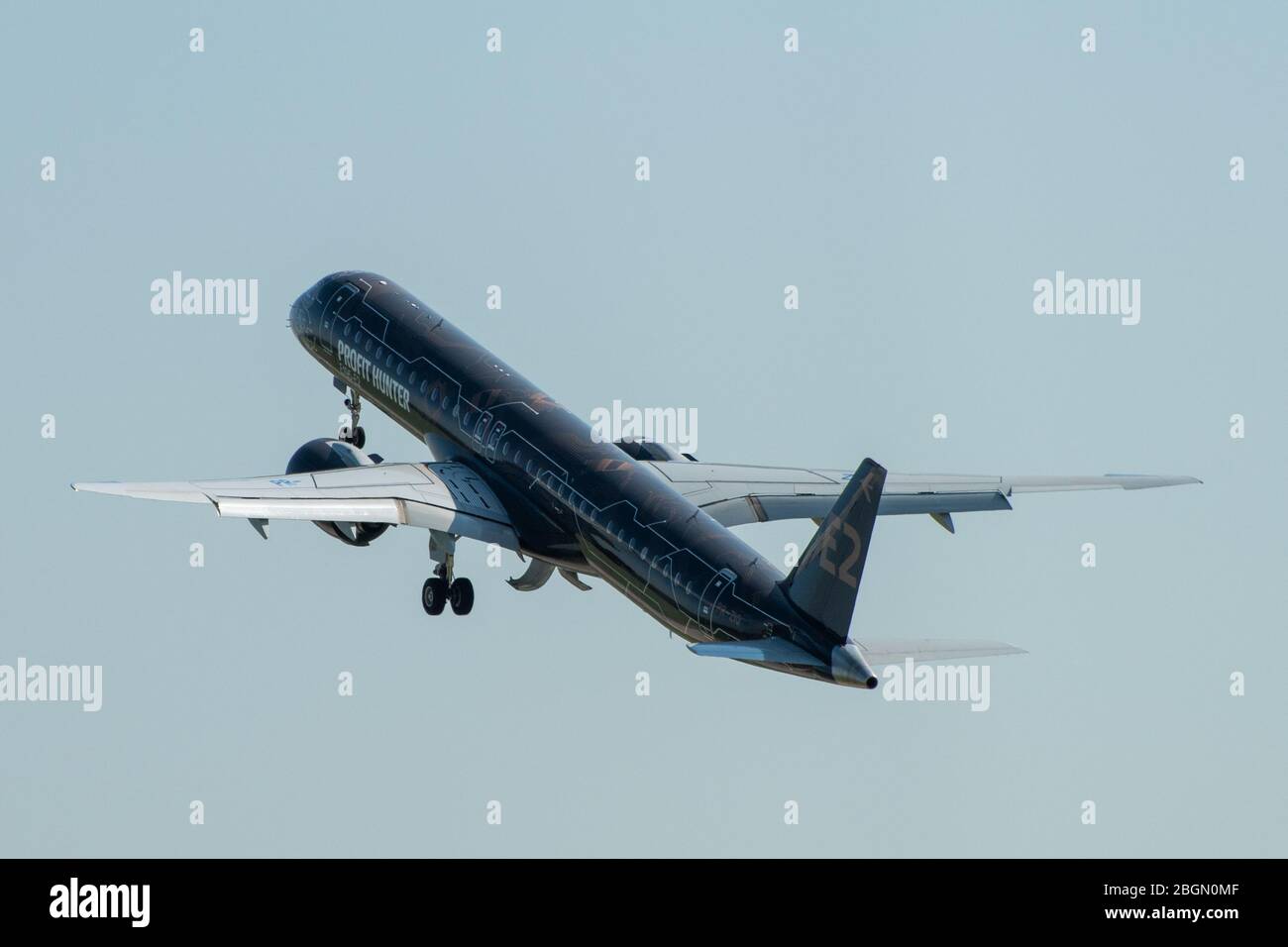 August 30, 2019. Zhukovsky, Russia. Twin-engine narrow-body passenger ...