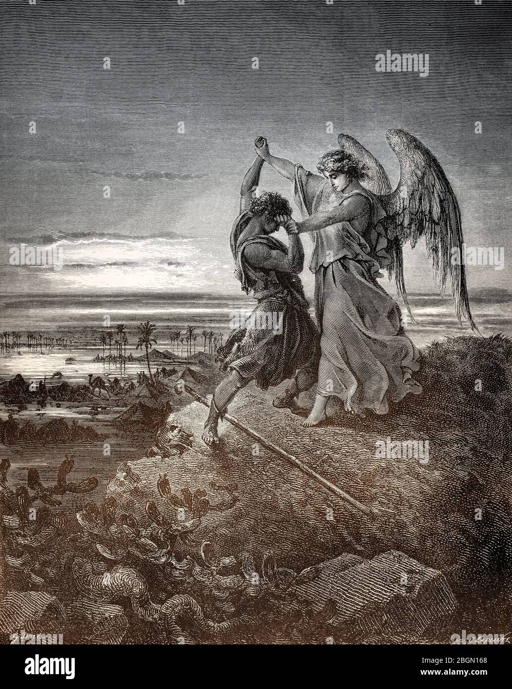 Fight of jacob with the angel hi-res stock photography and images - Alamy