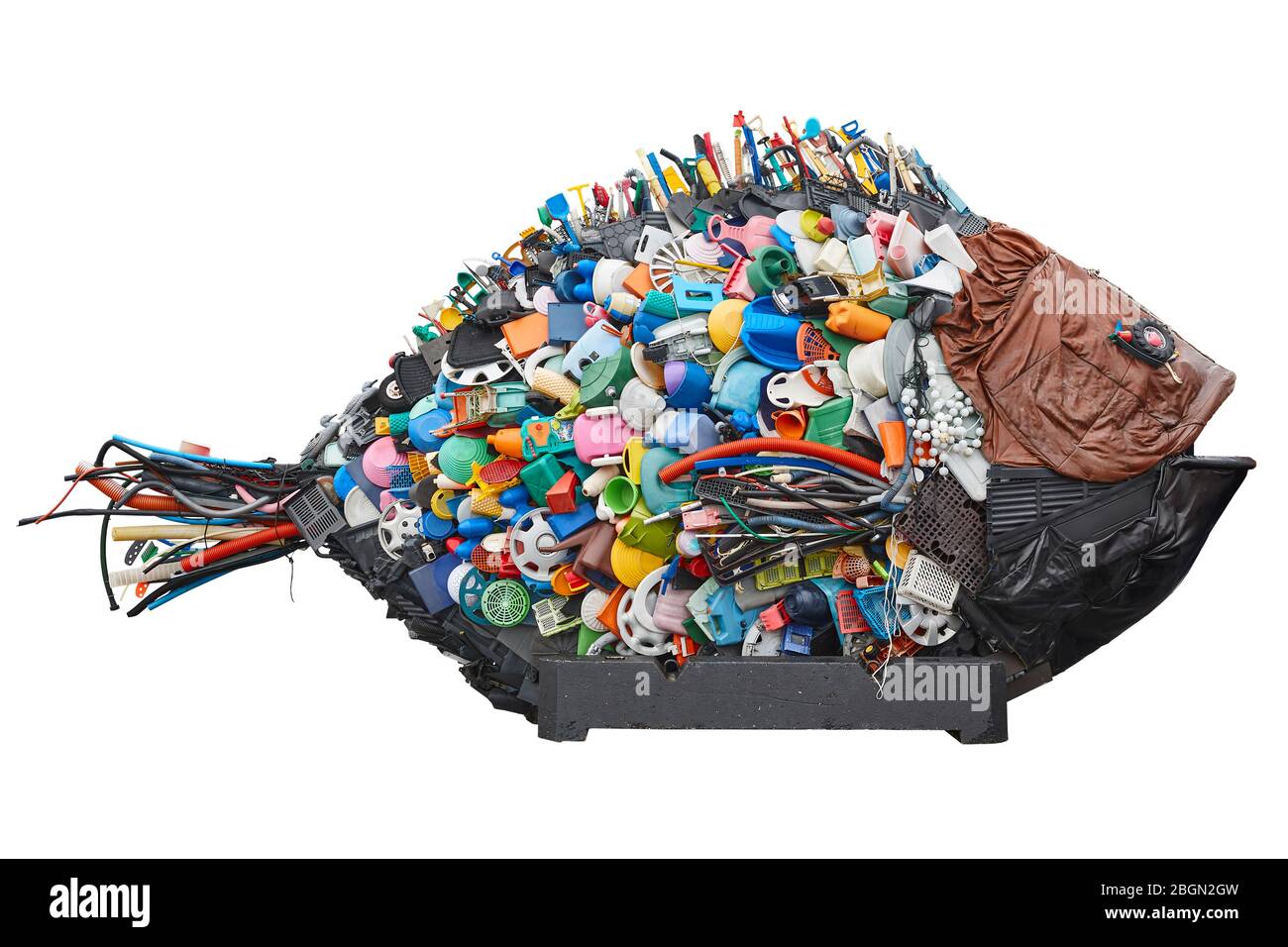 Recycled plastic waste. Environment pollution garbage. Reuse and ...