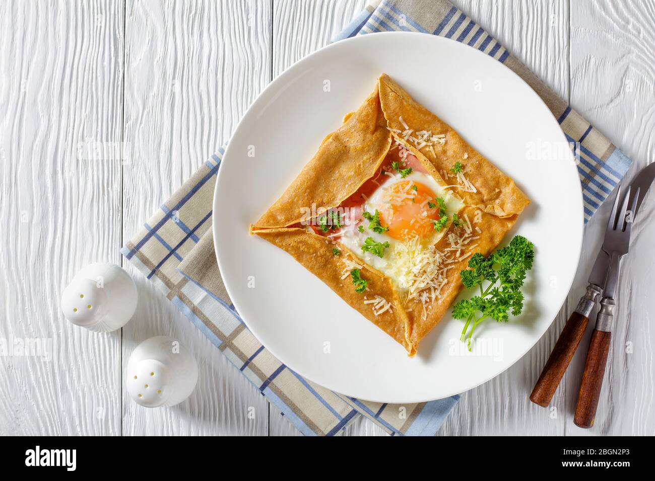 Breton crepe, Savory Buckwheat Galettes Bretonnes with fried egg ...