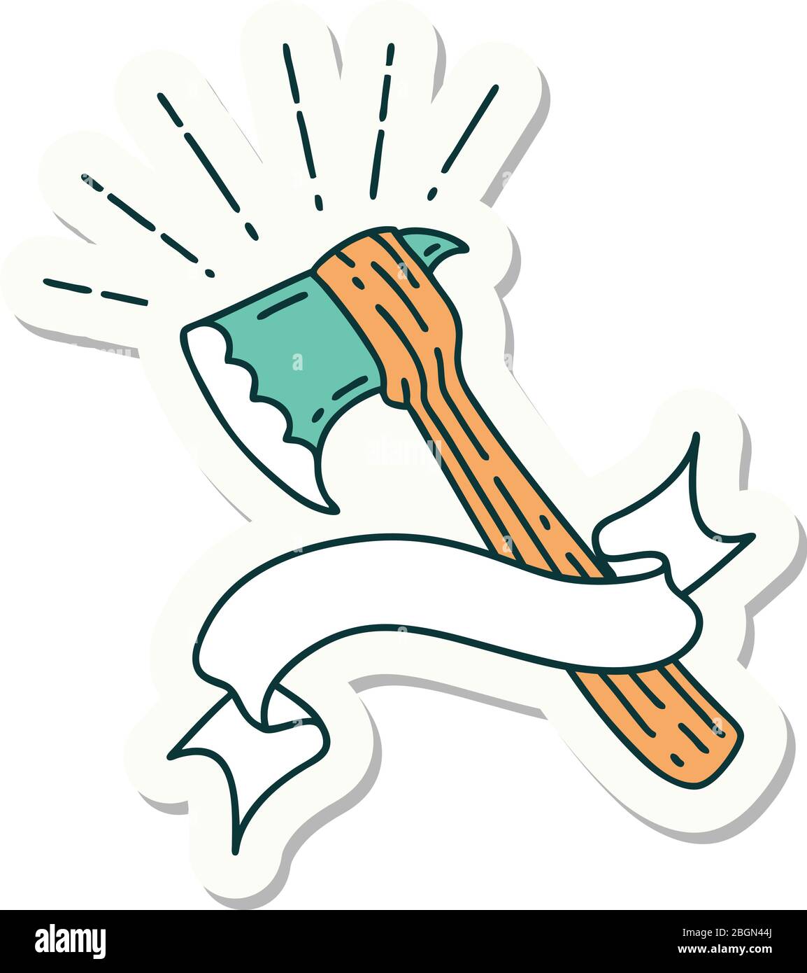 sticker of a tattoo style hatchet axe Stock Vector Image & Art - Alamy