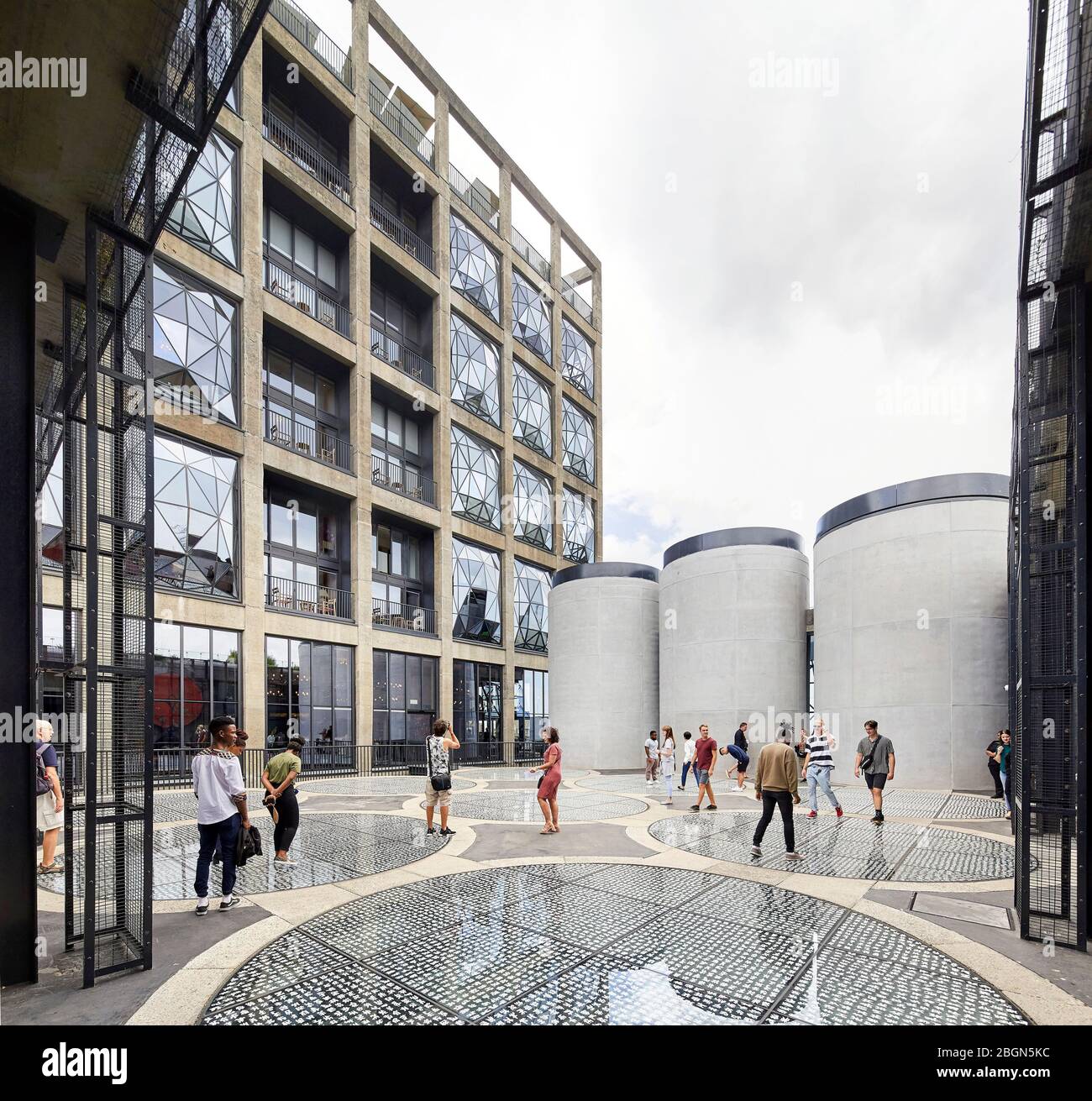Exterior facade across public square. Zeitz MOCAA, Cape Town, South ...