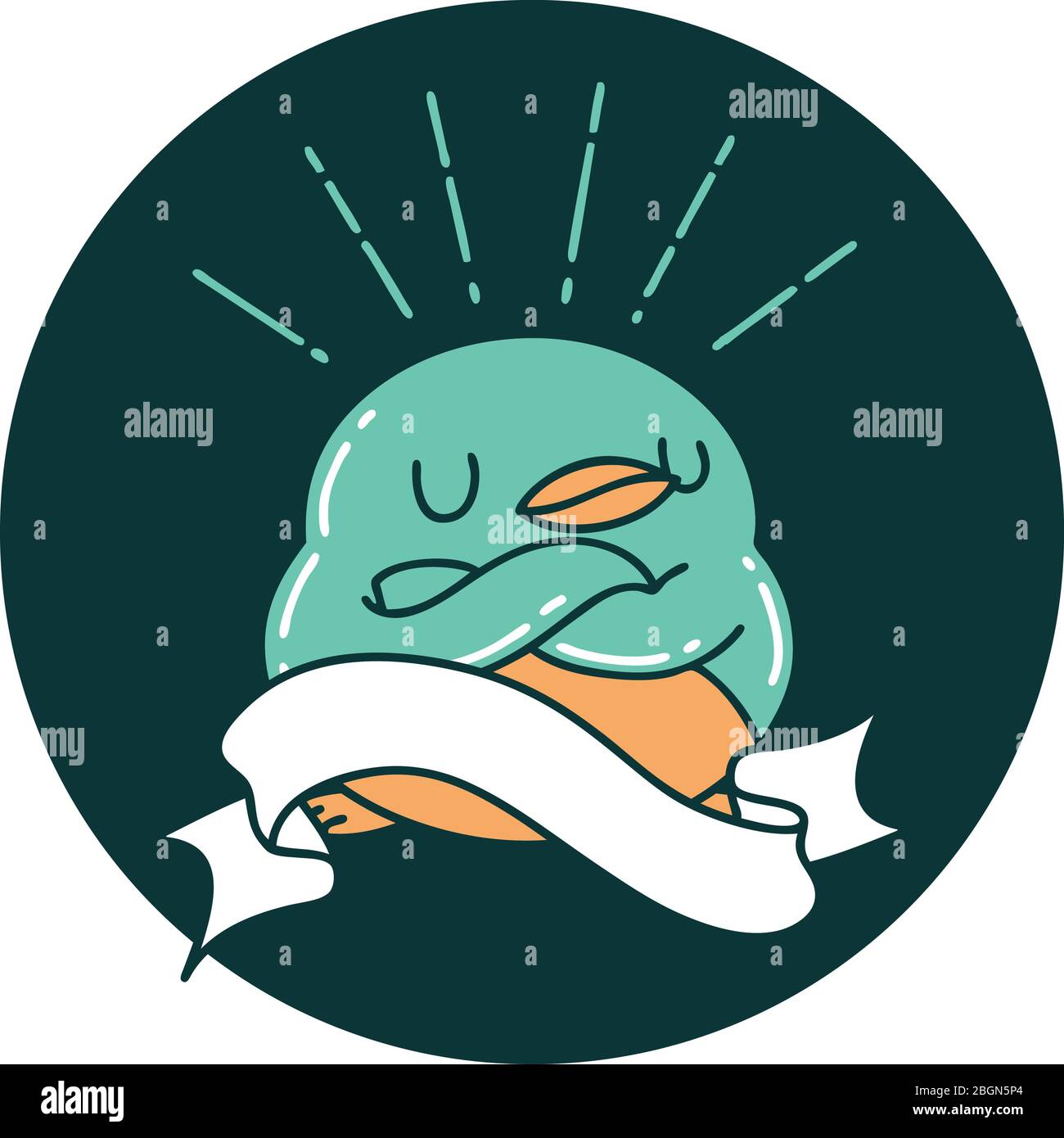 icon of a tattoo style robin with folded wings Stock Vector Image & Art ...