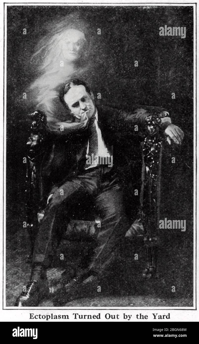 HARRY HOUDINI (1874-1926) Hungarian-born American illusionist shown ...