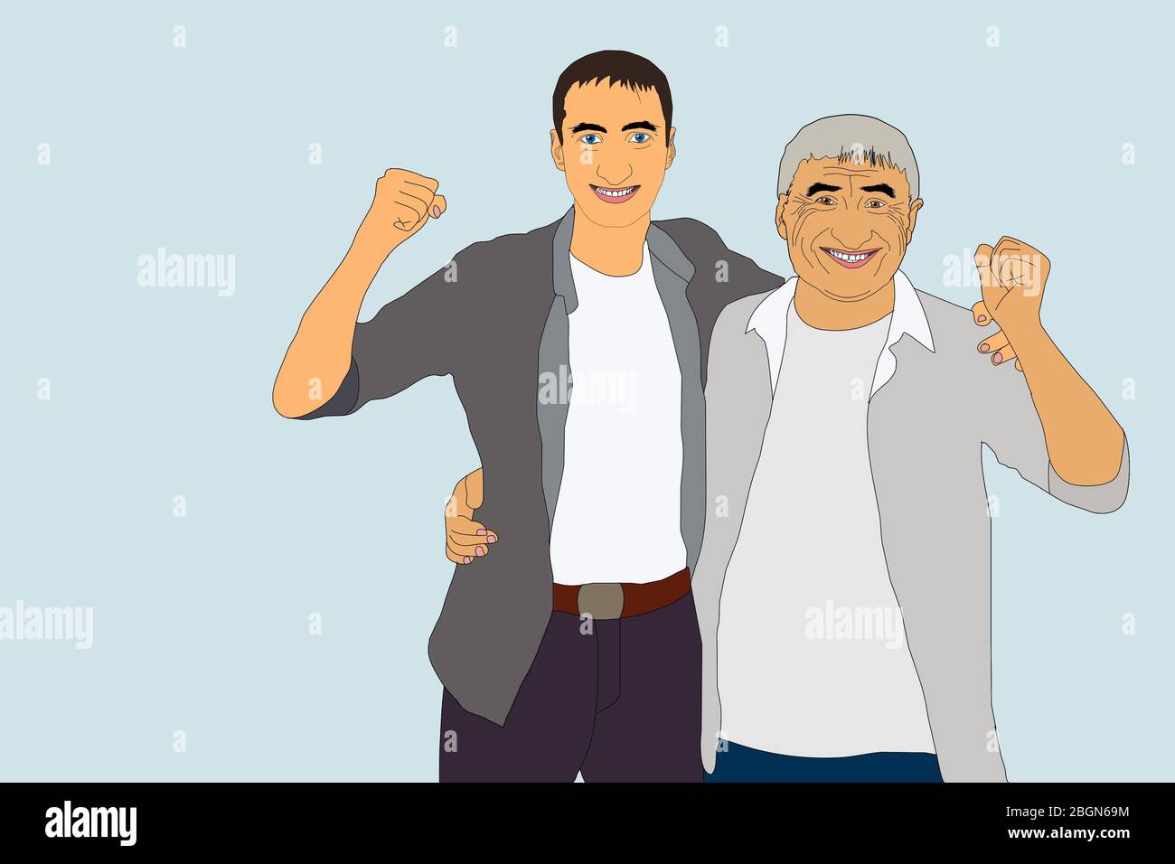 Cartoon family man middle aged hi-res stock photography and images - Alamy