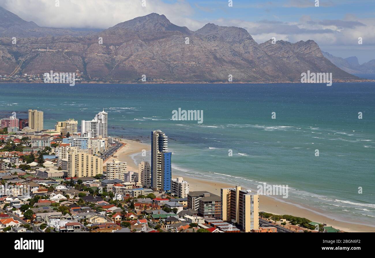 Aerial photo of Strand beachfront and high-rise buildings Stock Photo ...