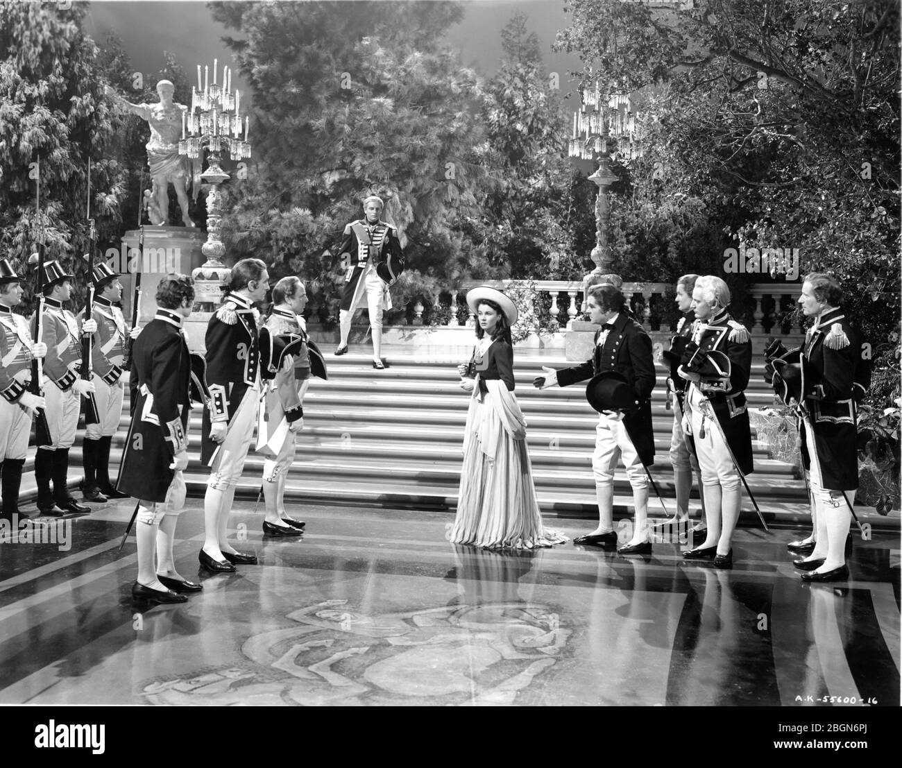 LAURENCE OLIVIER as Nelson and VIVIEN LEIGH as Emma, Lady Hamilton with ...
