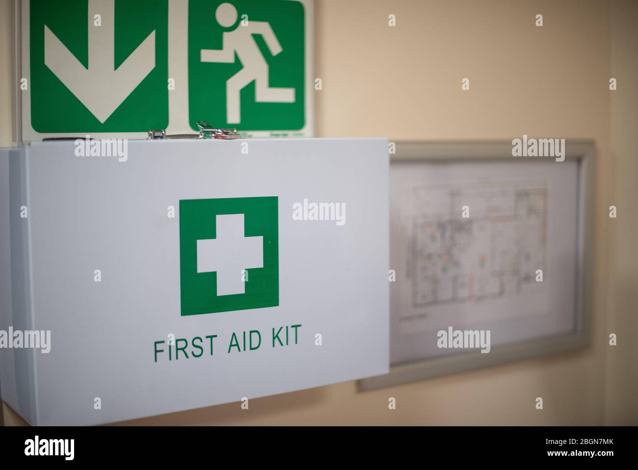 Port Elizabeth, South Africa April 2020 First aid kit box at local ...