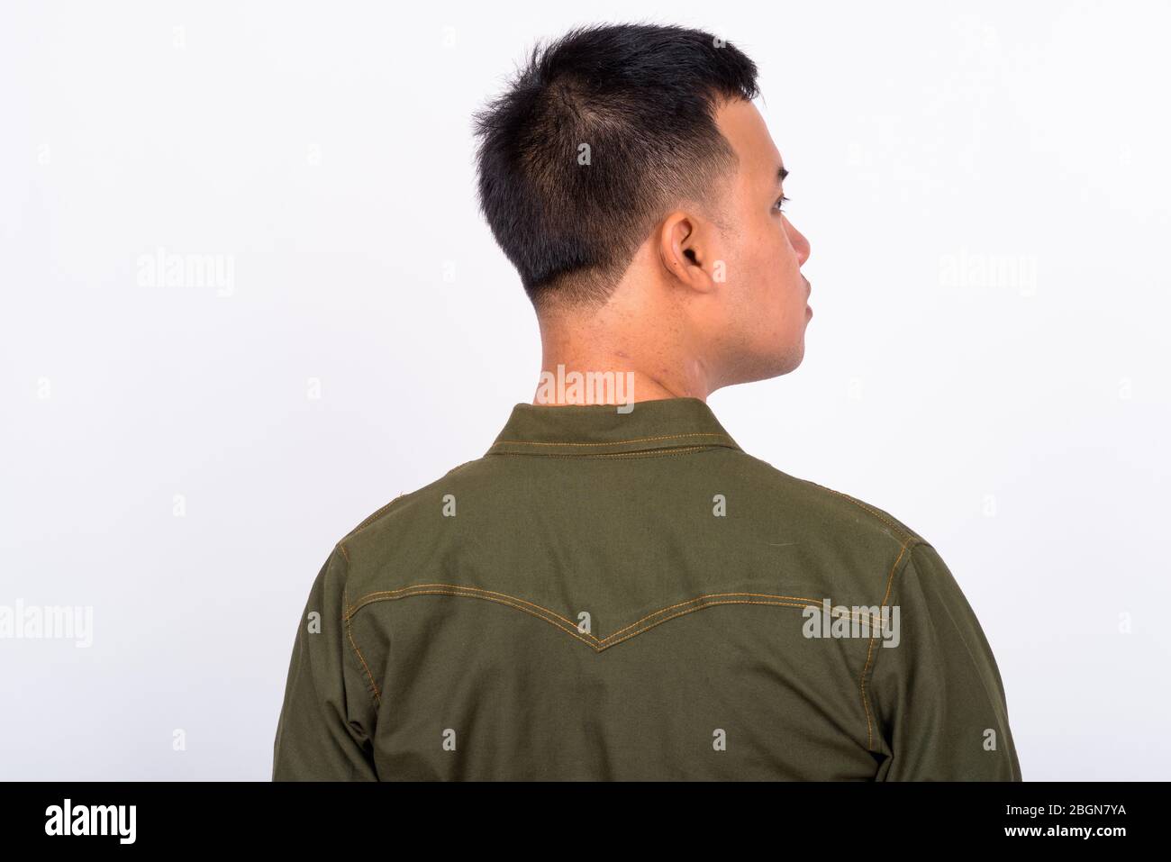 Man asian back view hair hi-res stock photography and images - Alamy