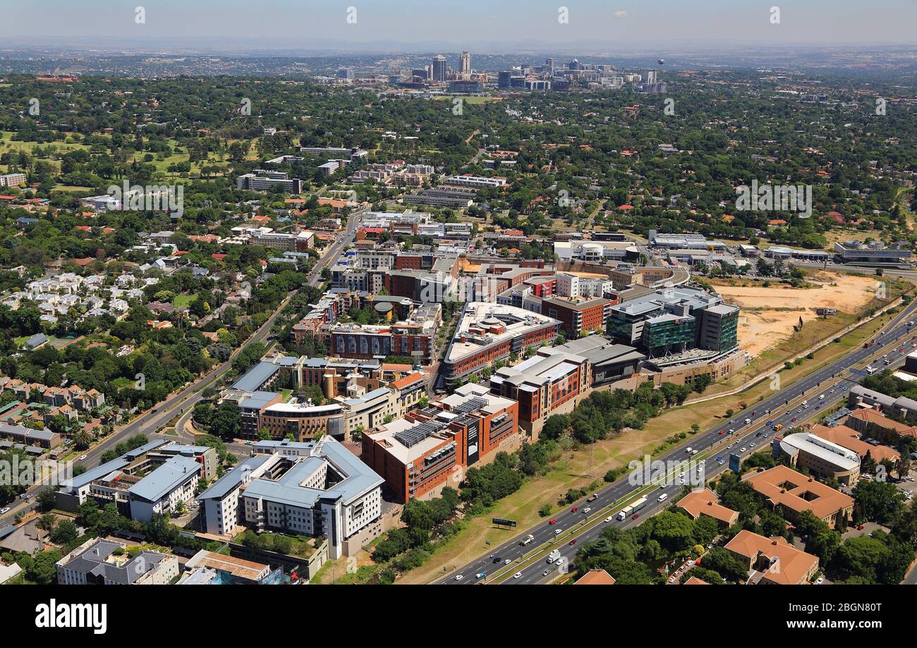 Aerial photo of Melrose Arch precinct Stock Photo - Alamy