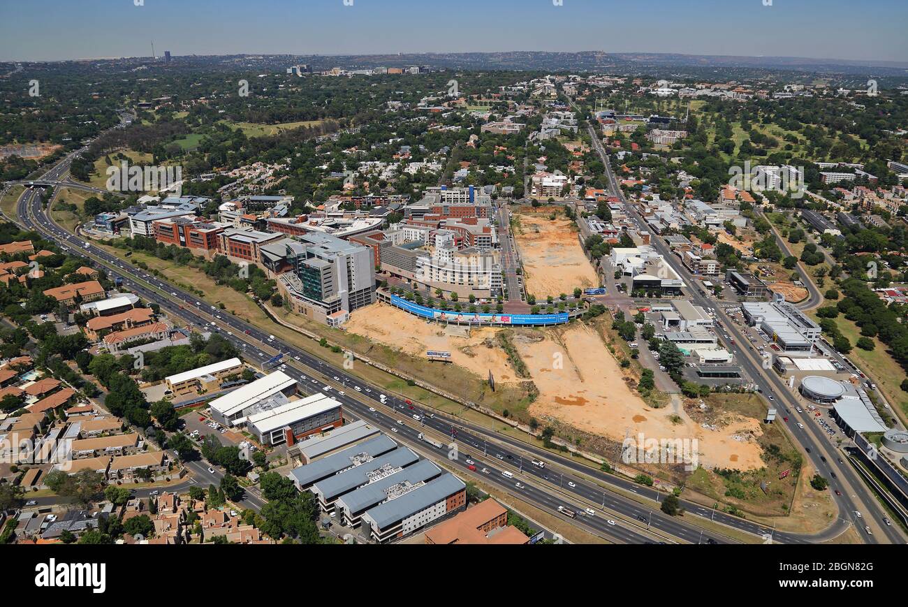 Aerial photo of Melrose Arch precinct Stock Photo - Alamy
