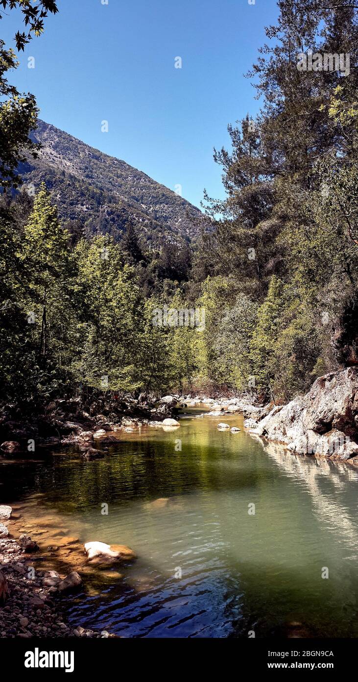 Nature in Lebanon mountains rivers Chowein lake Jabal Moussa reserve ...