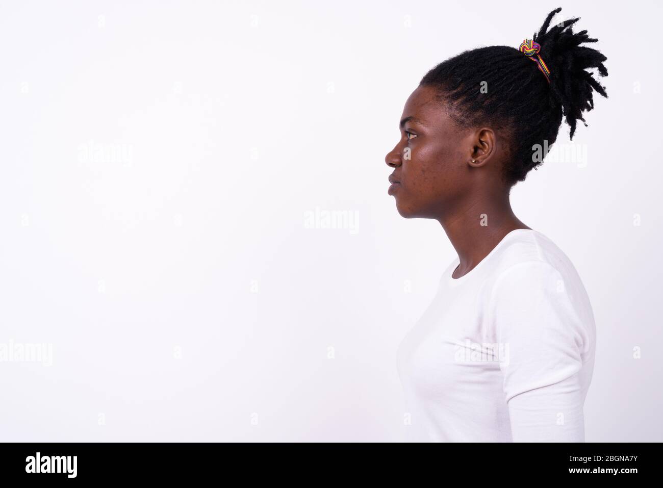 Profile face african girl hi-res stock photography and images - Alamy